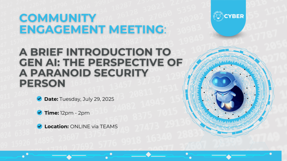 Community Engagement Meeting – July 2025 | OxCyber